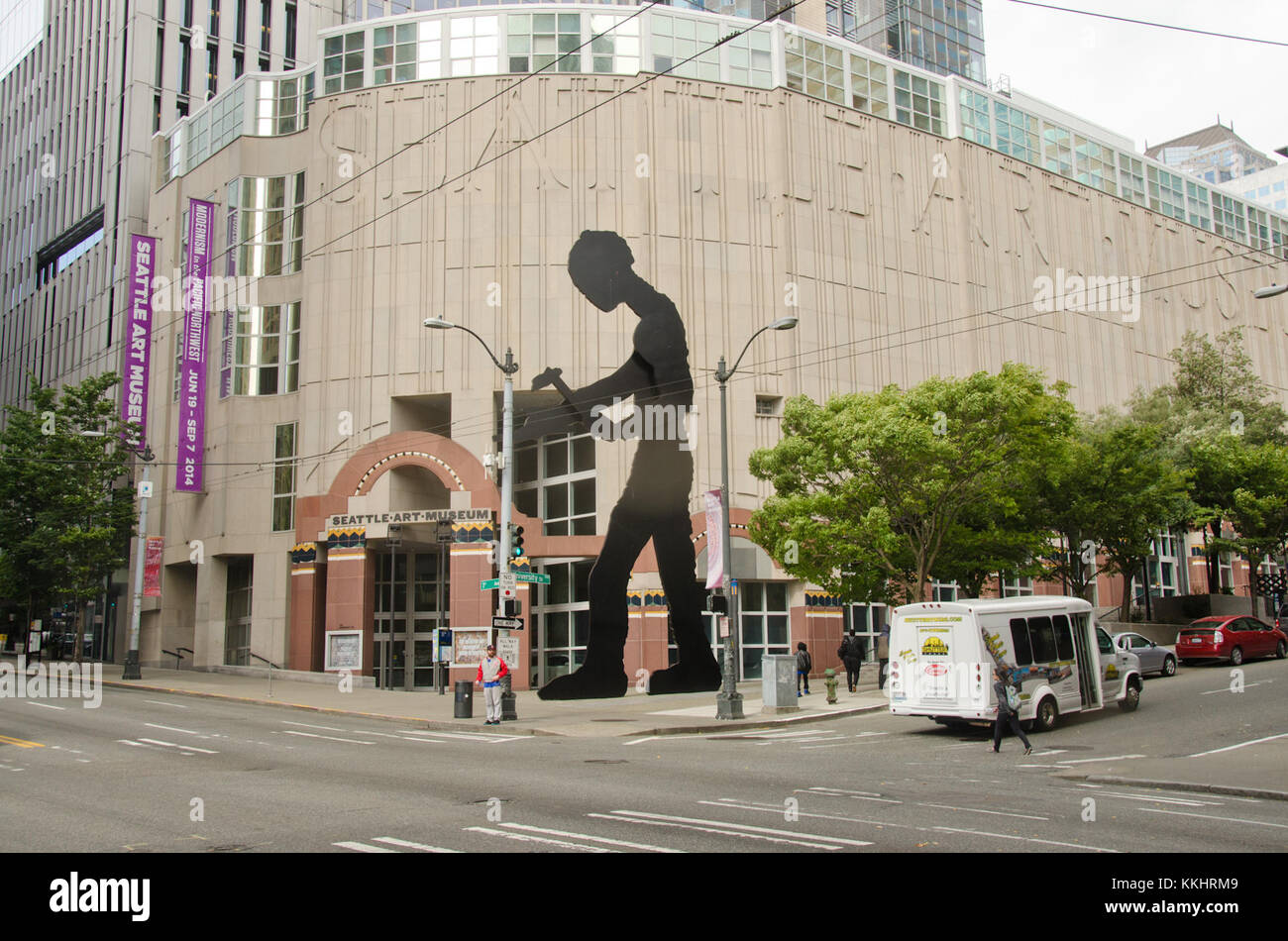 Hammering Man - Seattle Stock Photo - Alamy