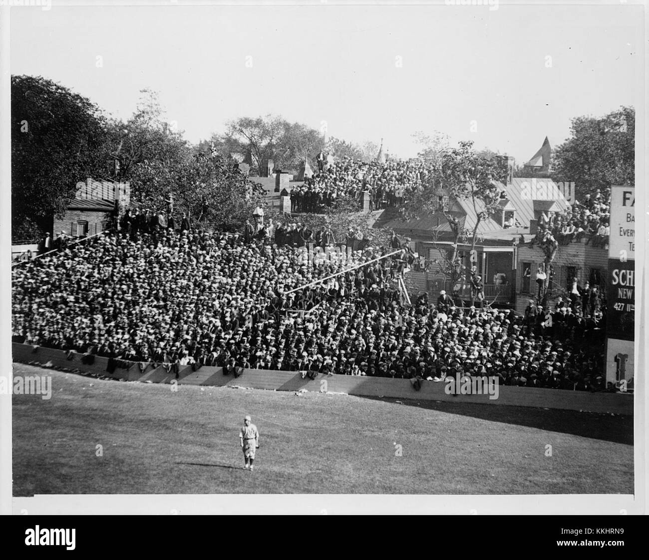 This photograph captures a baseball game at the historic Griffith ...