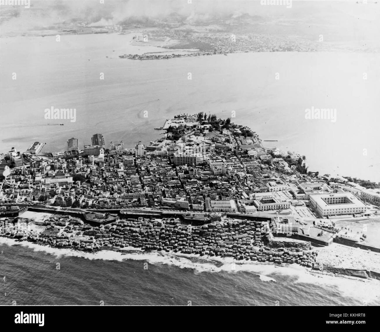 This aerial view from 1952 shows the SJ (Swedish Railways) system ...