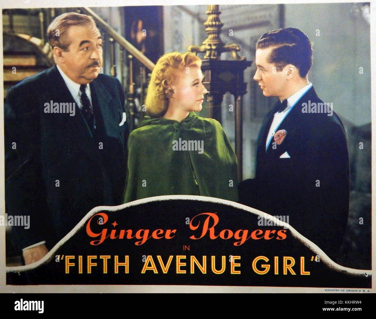 A film still from 'Fifth Avenue Girl,' a 1939 romantic comedy starring ...
