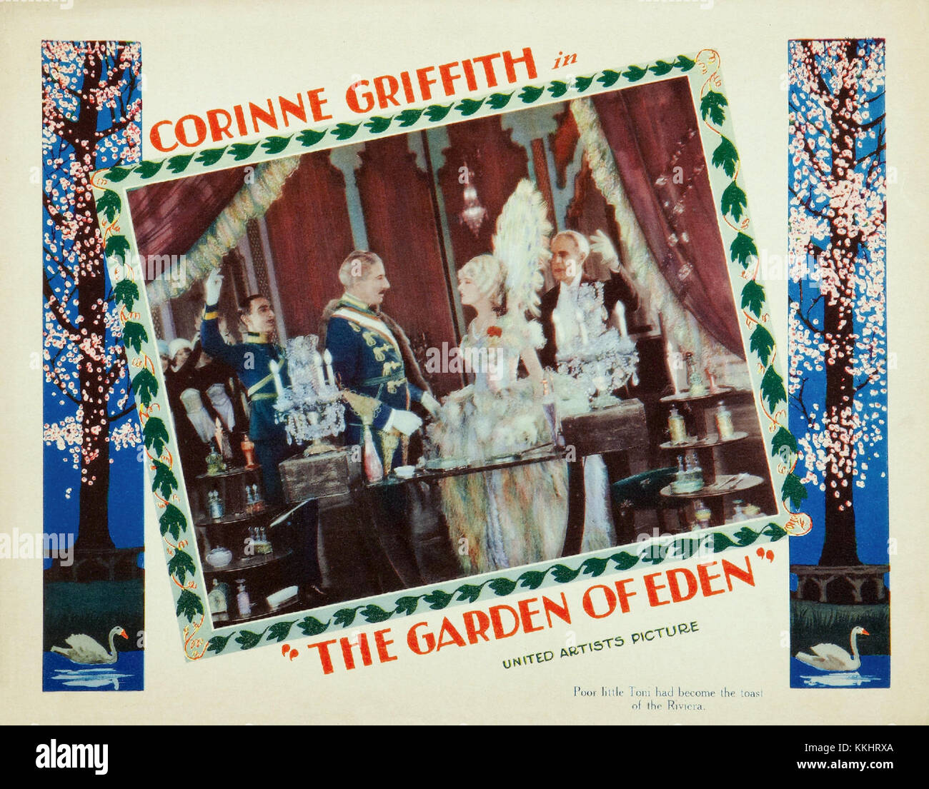 *Garden of Eden 1928* depicts a lush, paradise-like landscape, possibly ...