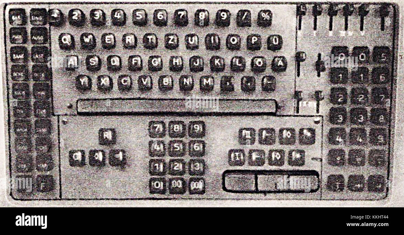 A keyboard from an accounting machine, used for managing financial ...