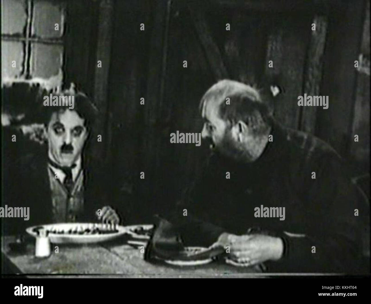 The famous 'shoe-eating' scene from Charlie Chaplinâ€™s 1925 film 'The ...