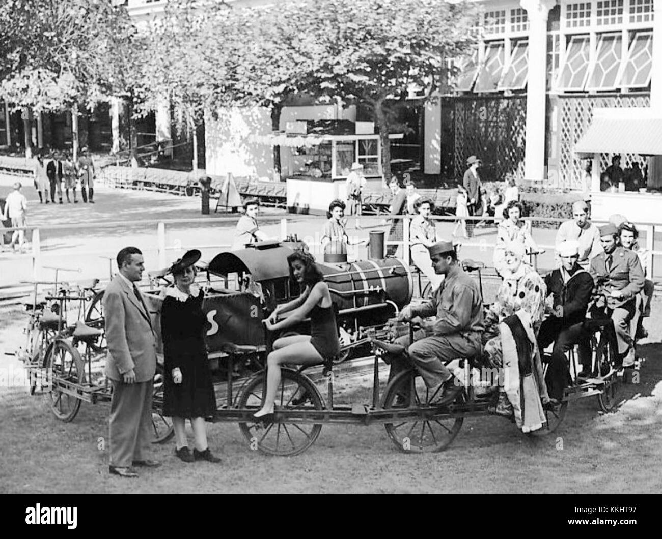 Old park ride Black and White Stock Photos & Images - Alamy