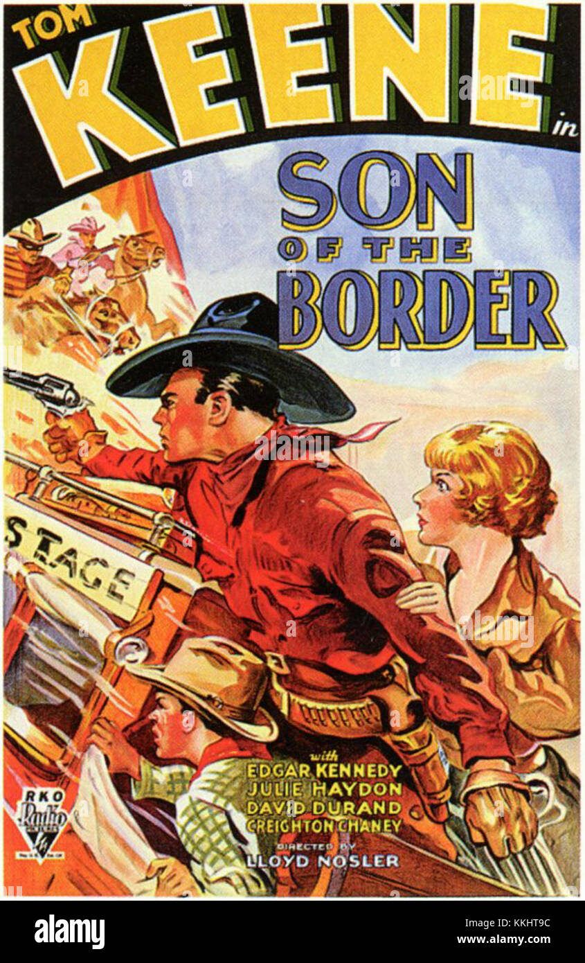 The 1933 film 'Son of the Border' is represented by a poster showcasing ...