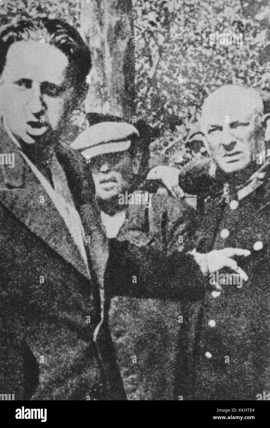 A historical image depicting the identification of Polish citizens by ...