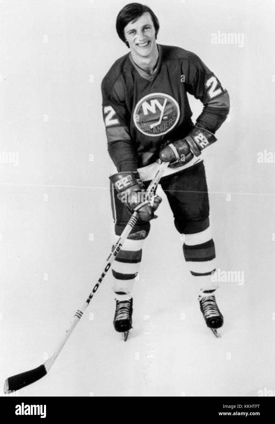 Mike Bossy, a legendary ice hockey player, is captured in this 1978 ...