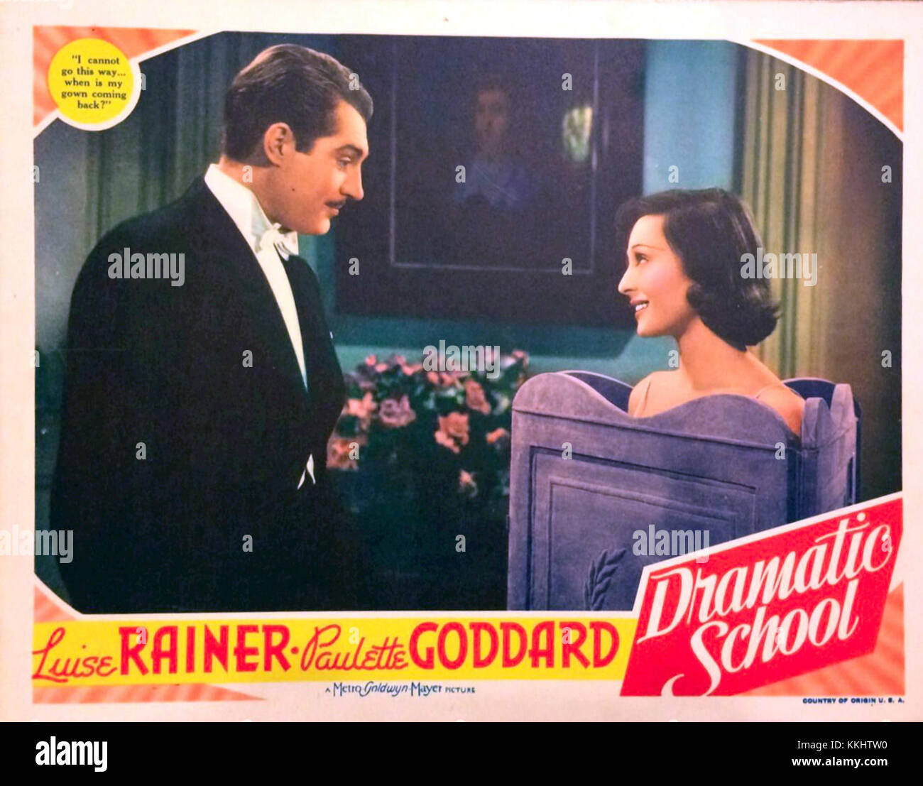 A dramatic school lobby card showcasing a theatrical scene, likely ...