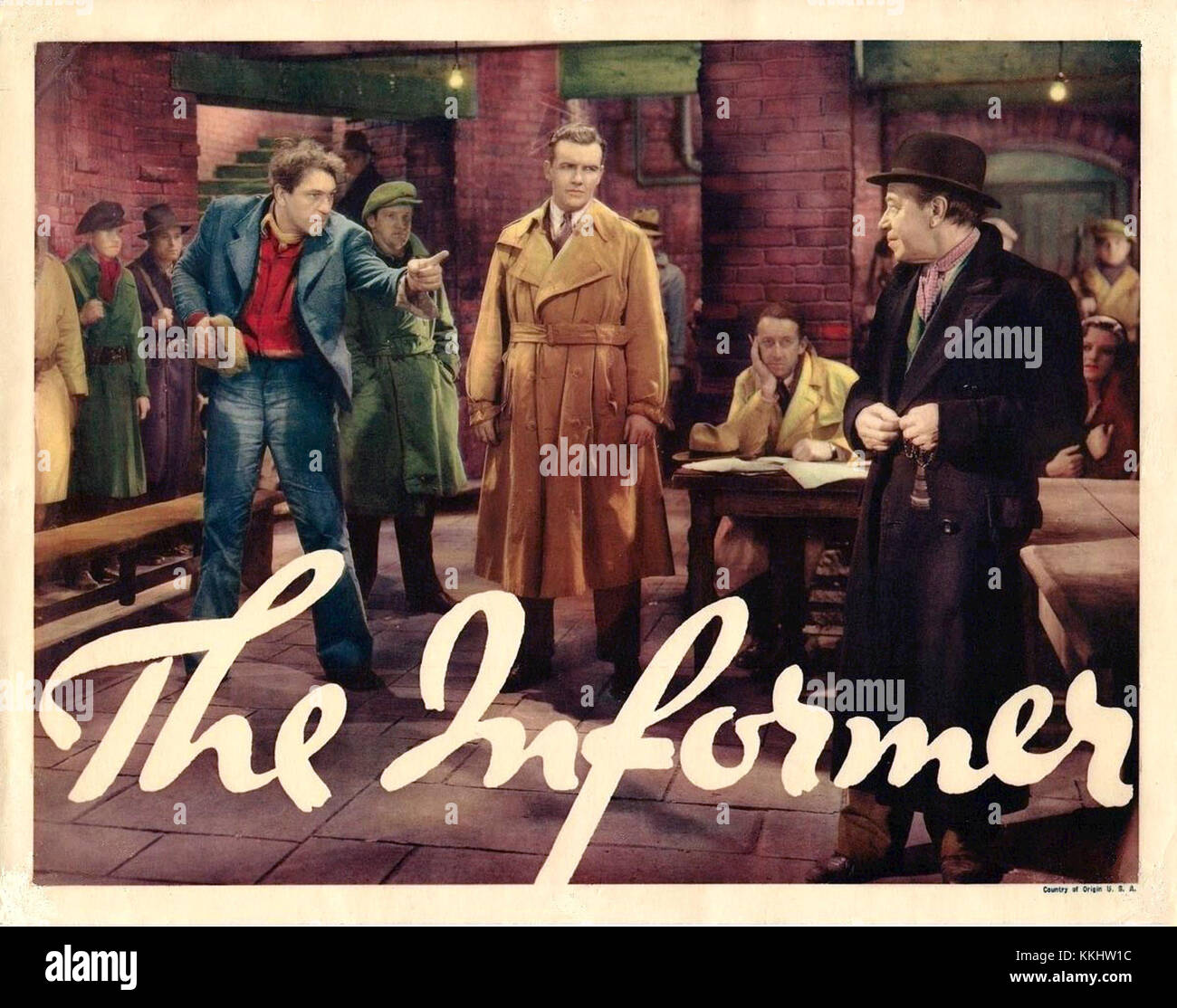 'The Informer' is a 1935 film, and the lobby card features key scenes ...