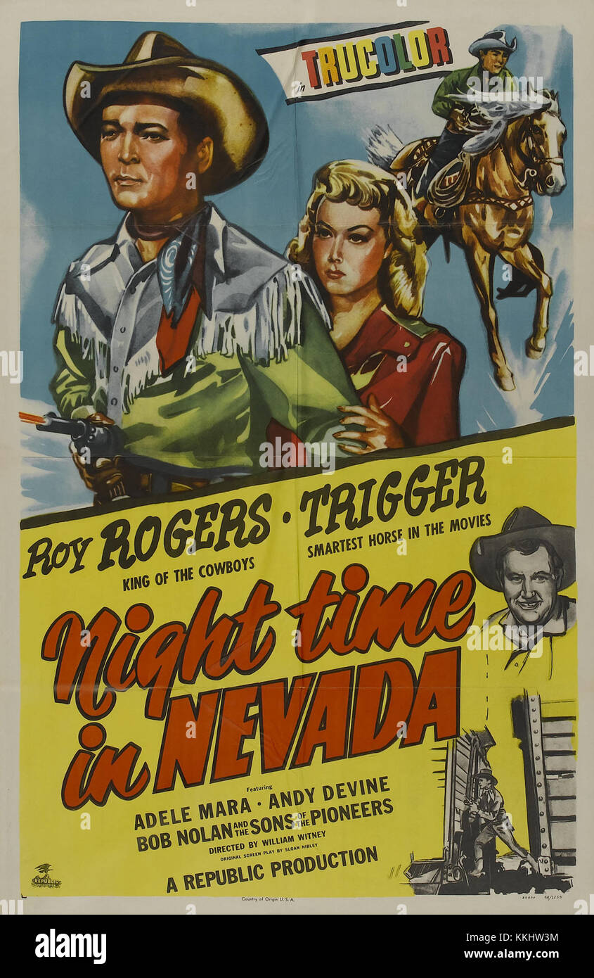 The poster titled Night Time in Nevada showcases the beauty and allure ...