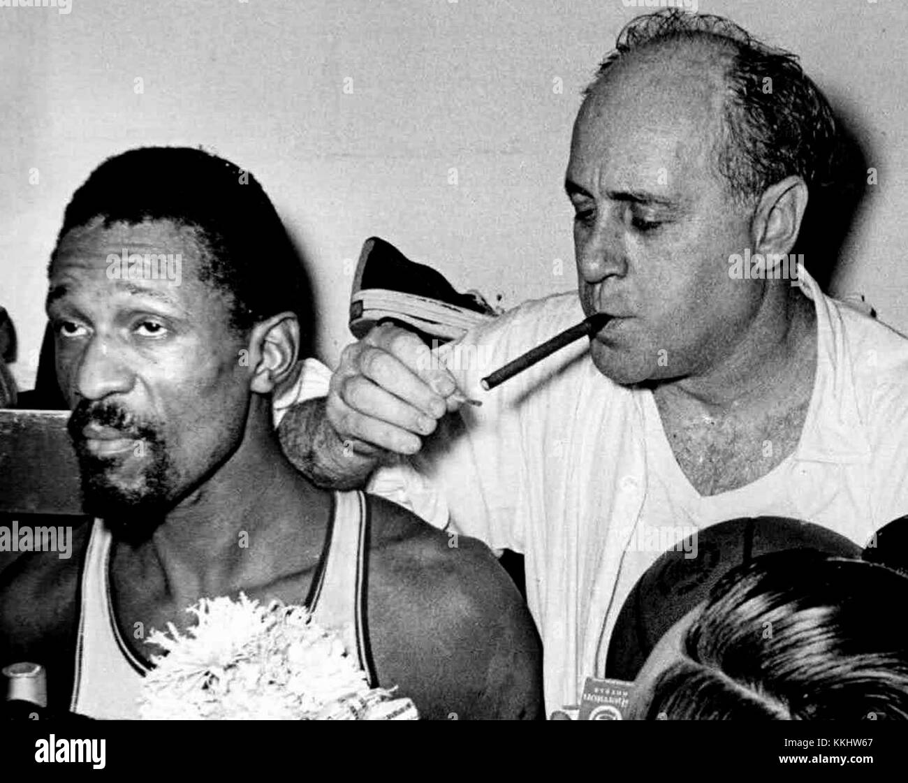 Bill Russell and Red Auerbach 1966 Stock Photo - Alamy