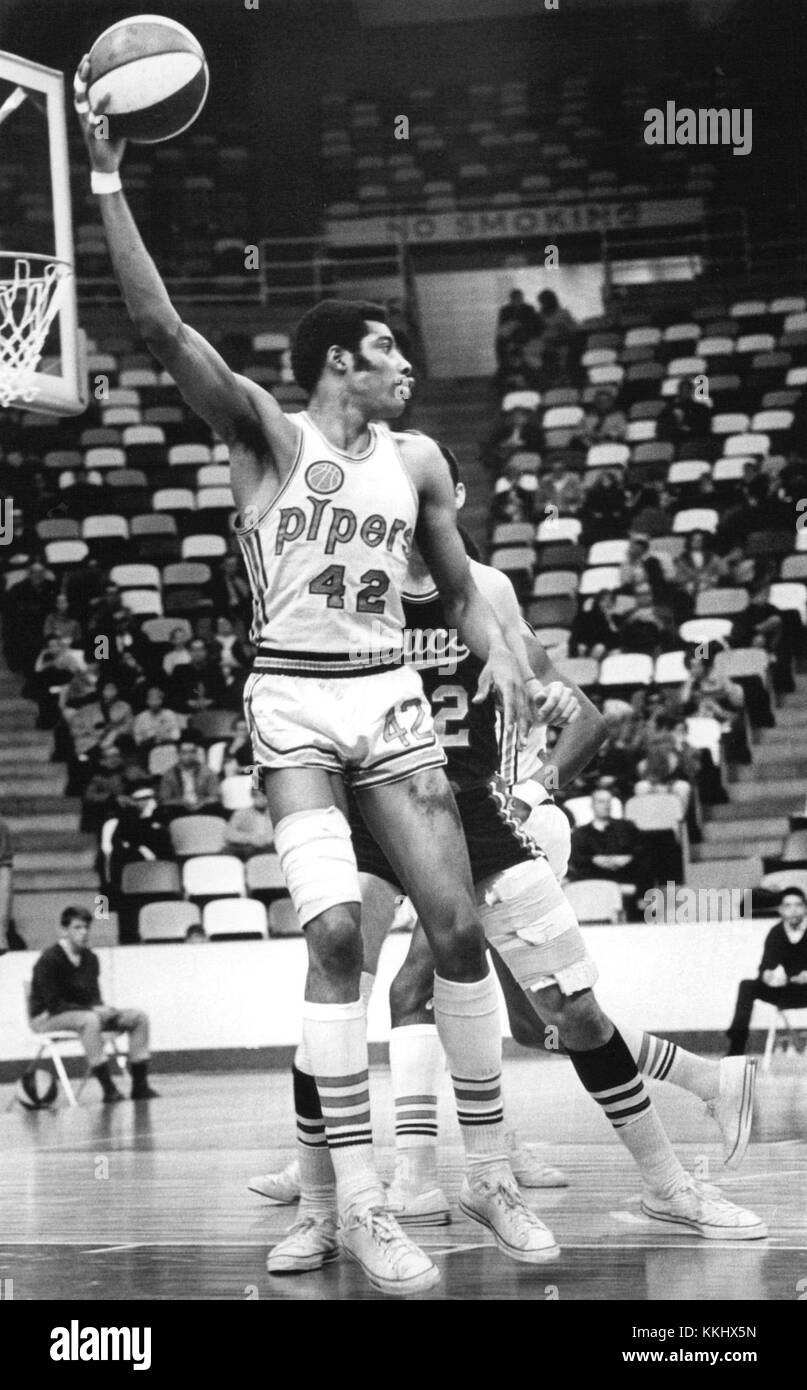 Connie Hawkins, a professional basketball player, is captured in a 1968 ...