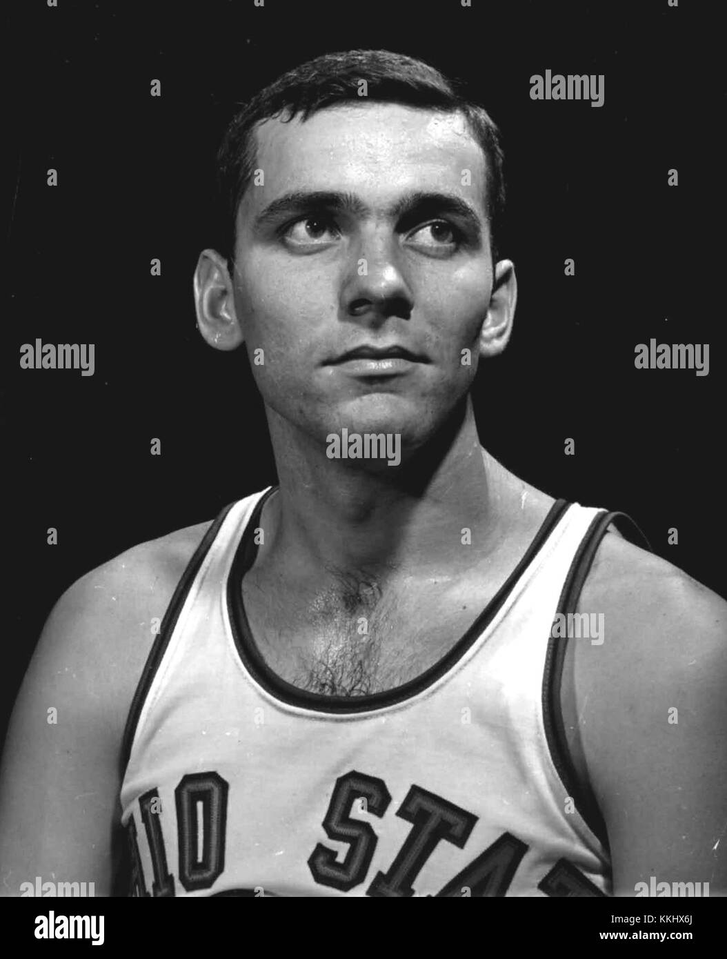 Jerry Lucas, a prominent American basketball player, is shown in this ...