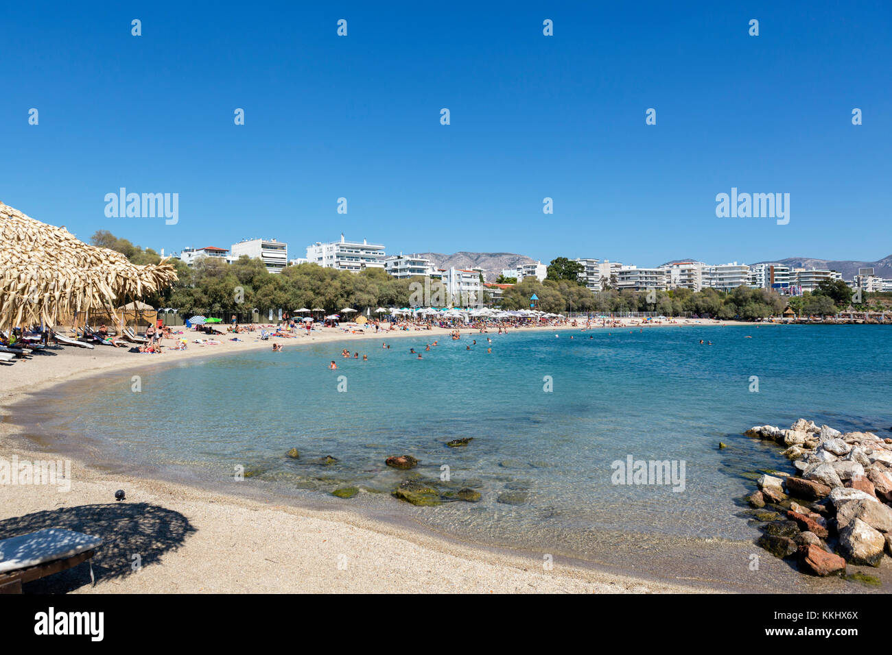 The beach at Alimos, south of the city of Athens, Greece Stock Photo ...