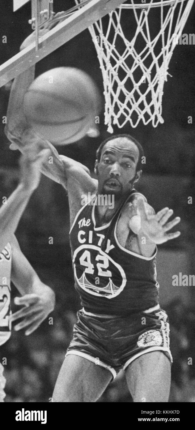 Nate Thurmond, a legendary basketball player, is captured in this 1969 ...