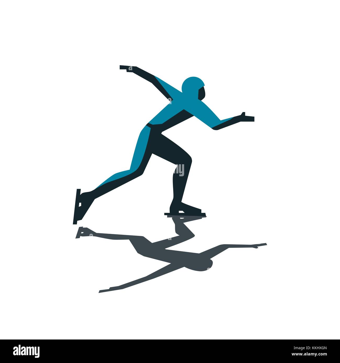 Short track speed skating Stock Vector Images - Alamy