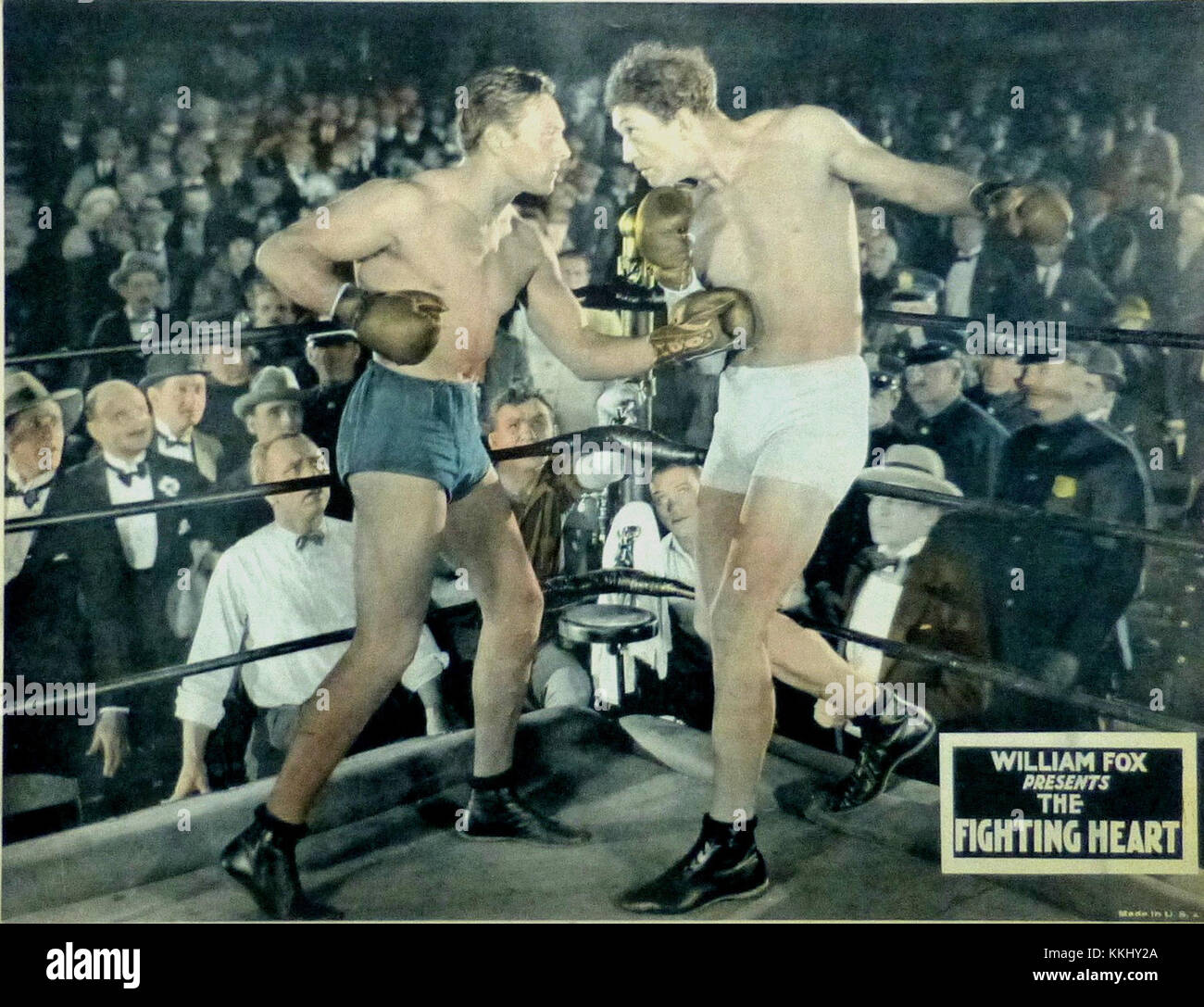 The 'Fighting Heart' lobby card showcases promotional art for the 1940s ...