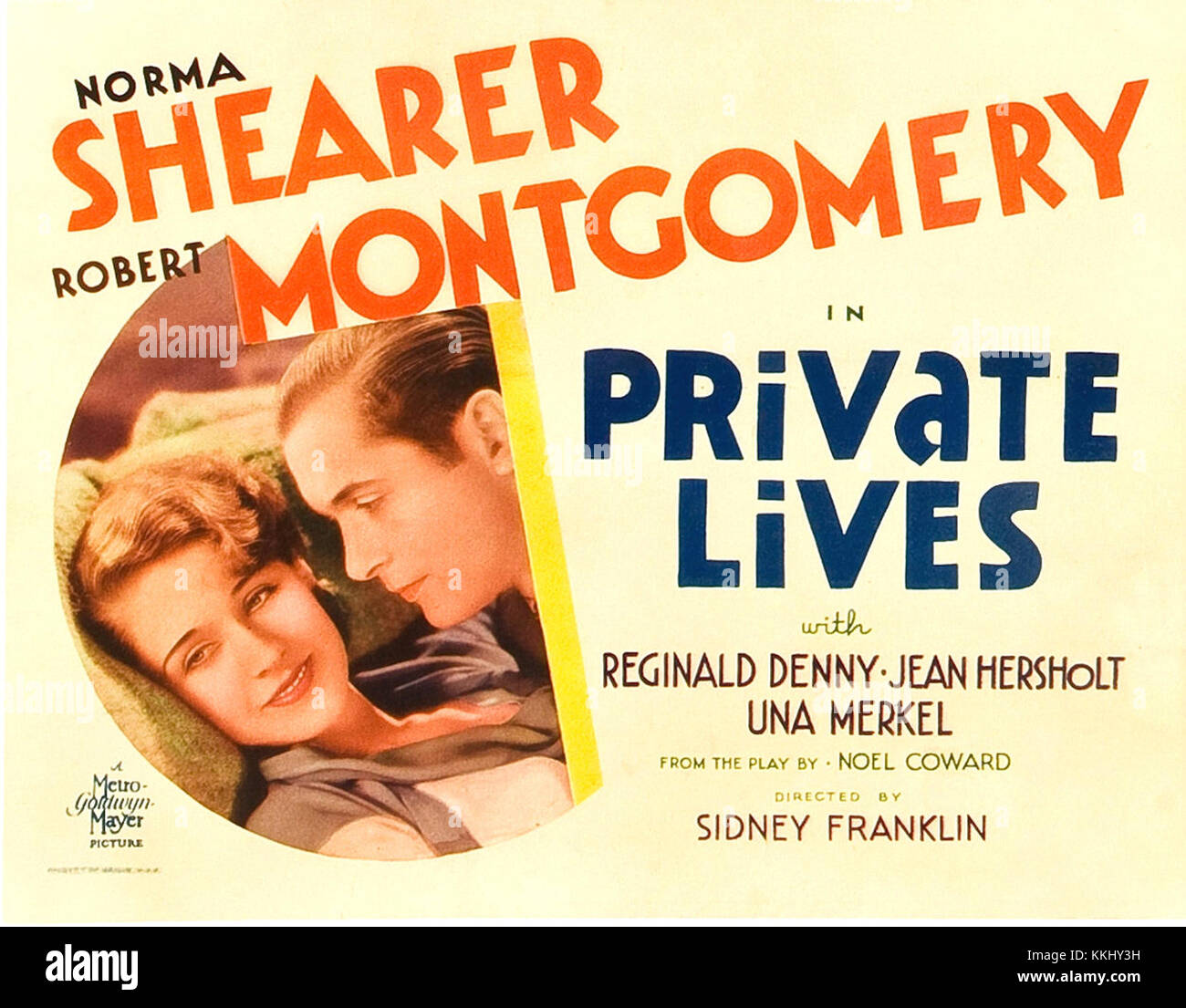 The poster for the play 'Private Lives' highlights the dramatic ...