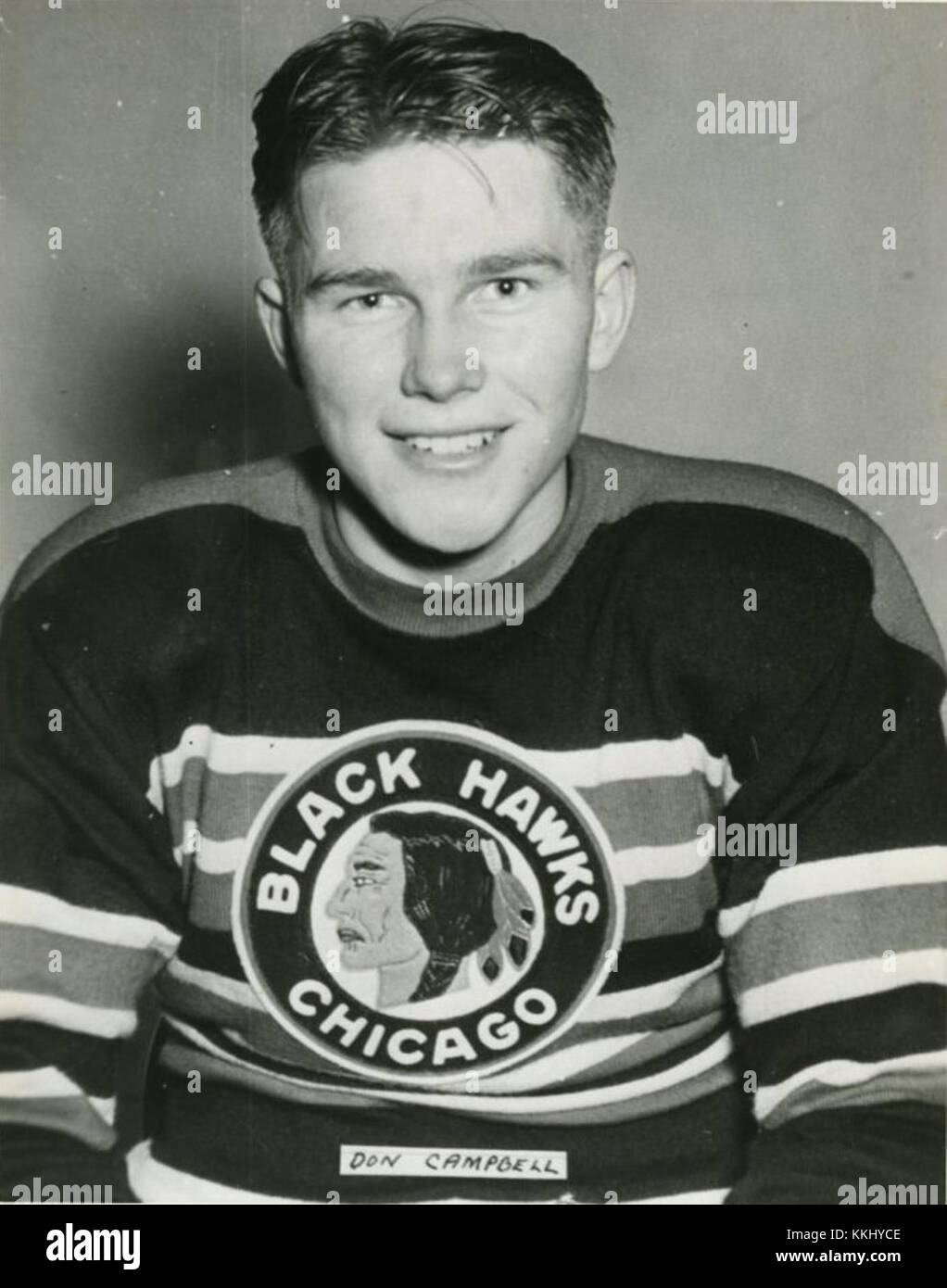 Don Campbell was a player for the Chicago Black Hawks, a professional ...
