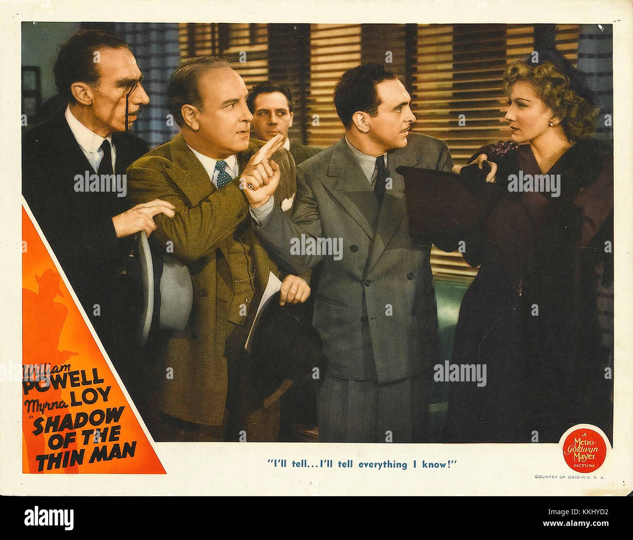 The lobby card for *Shadow of the Thin Man* (1941), a crime film in the ...