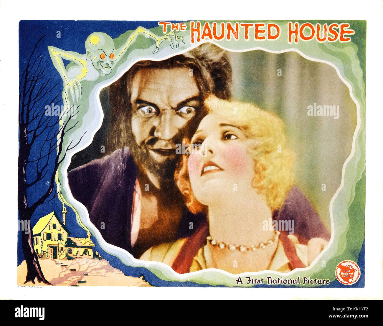 The lobby card for 'Haunted House' features an iconic image from the ...