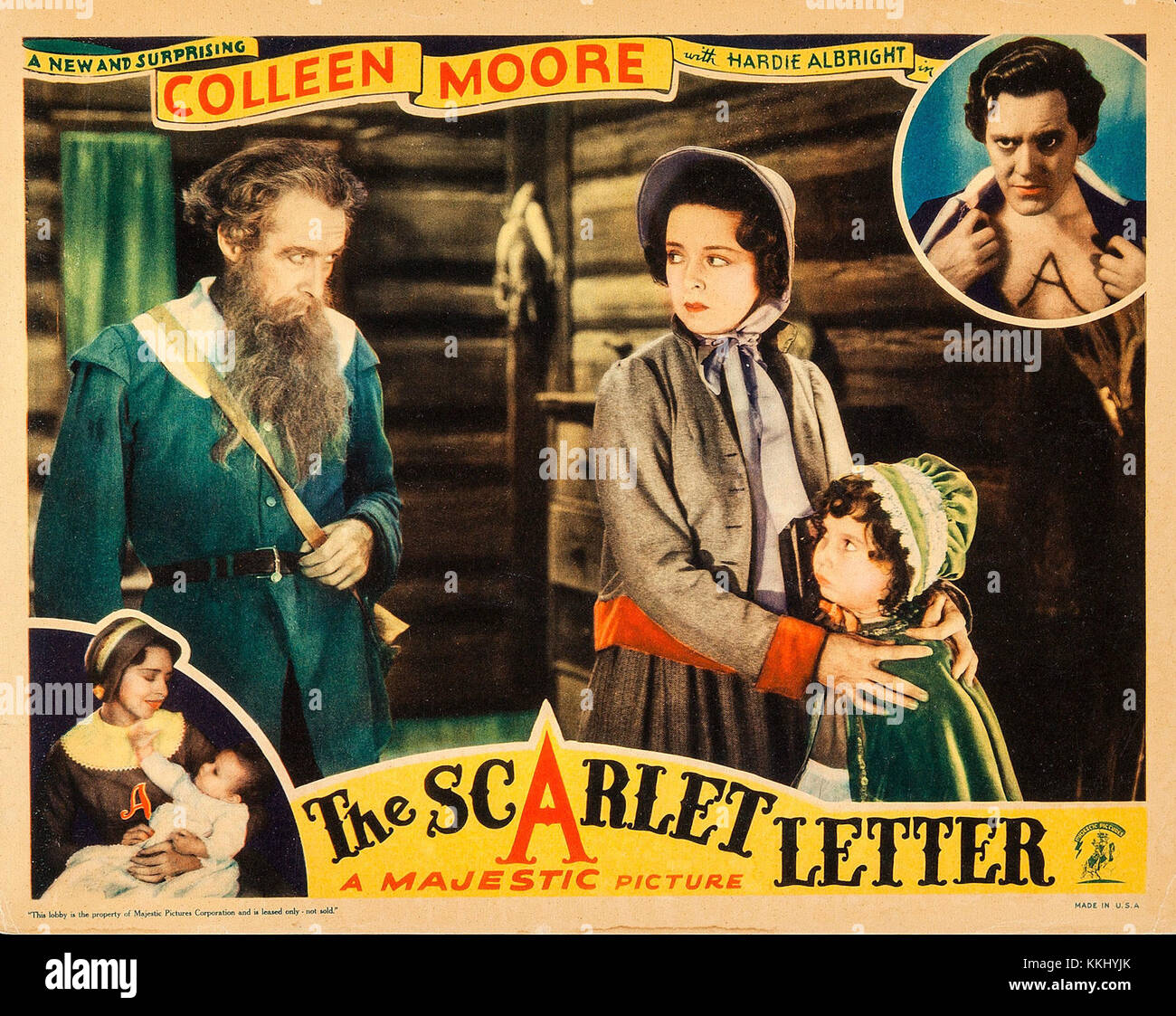 The lobby card for 'The Scarlet Letter,' an adaptation of Nathaniel ...