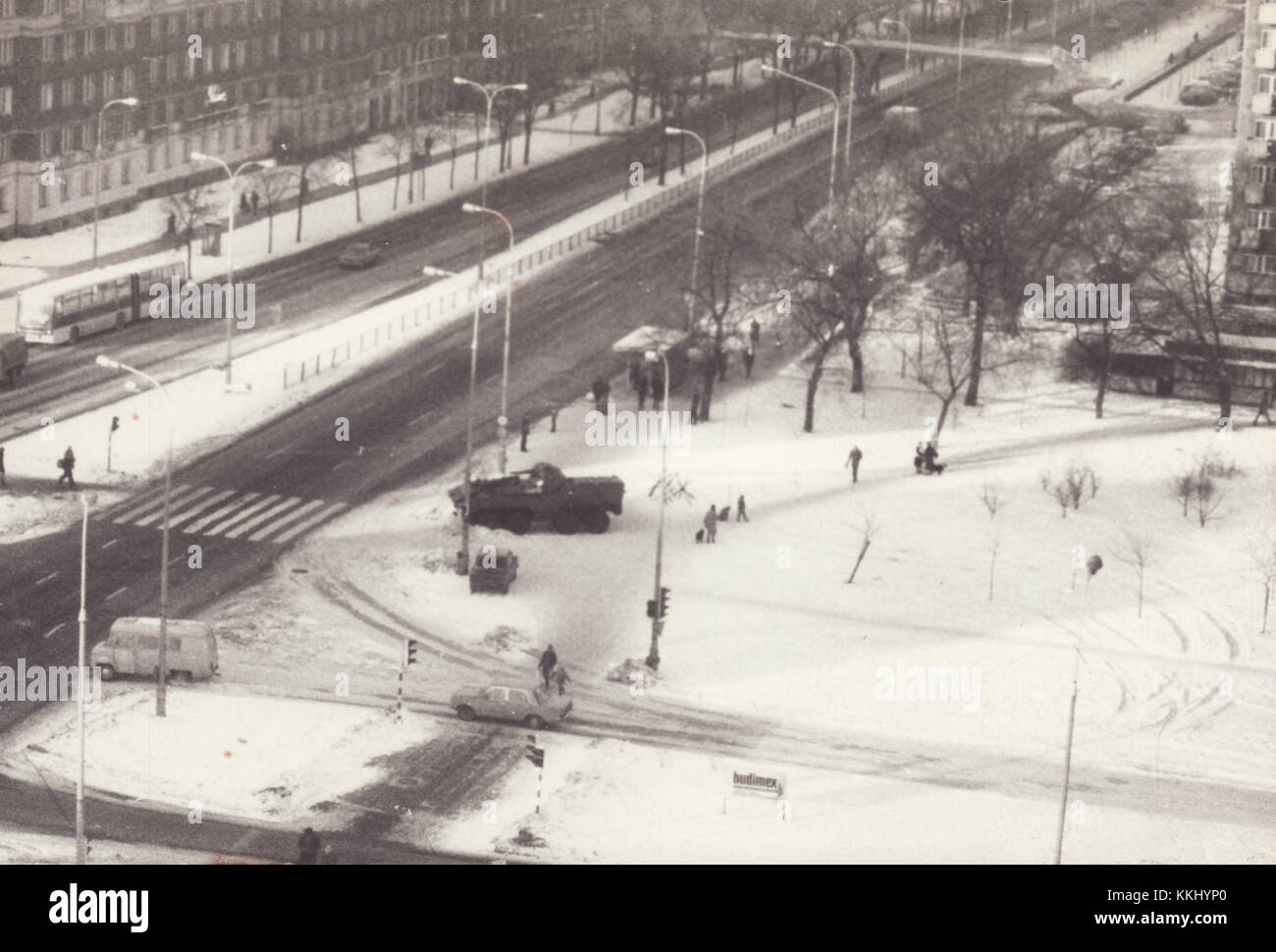 This photograph captures a moment from the 1981 Polish martial law ...
