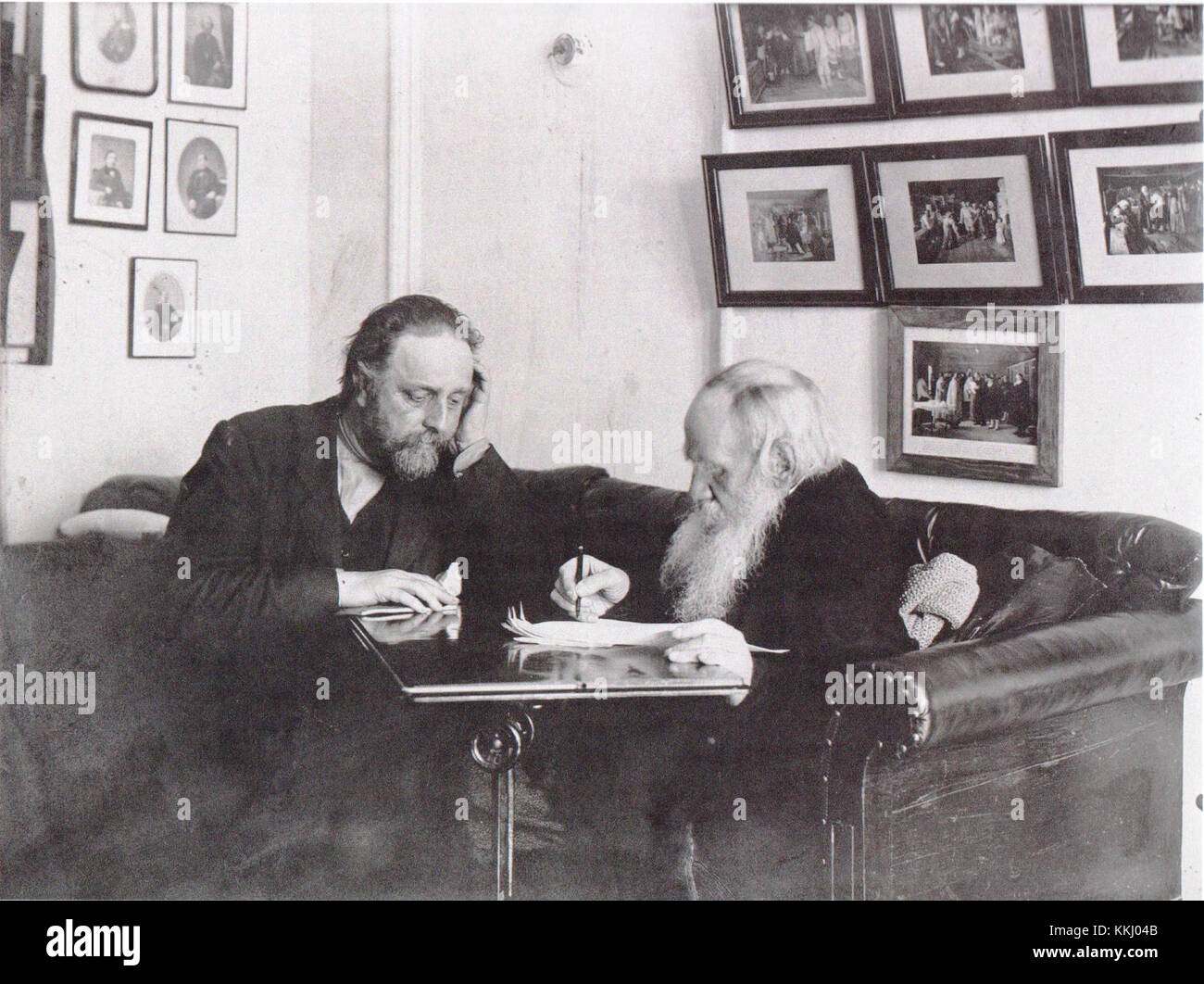 This refers to a relationship between the Russian author Leo Tolstoy ...