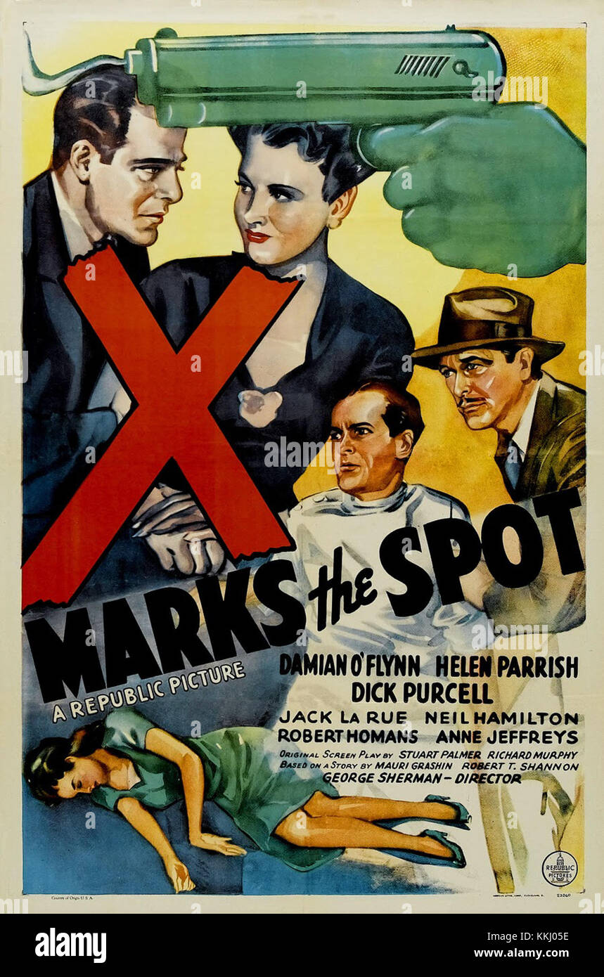 X Marks the Spot poster Stock Photo - Alamy