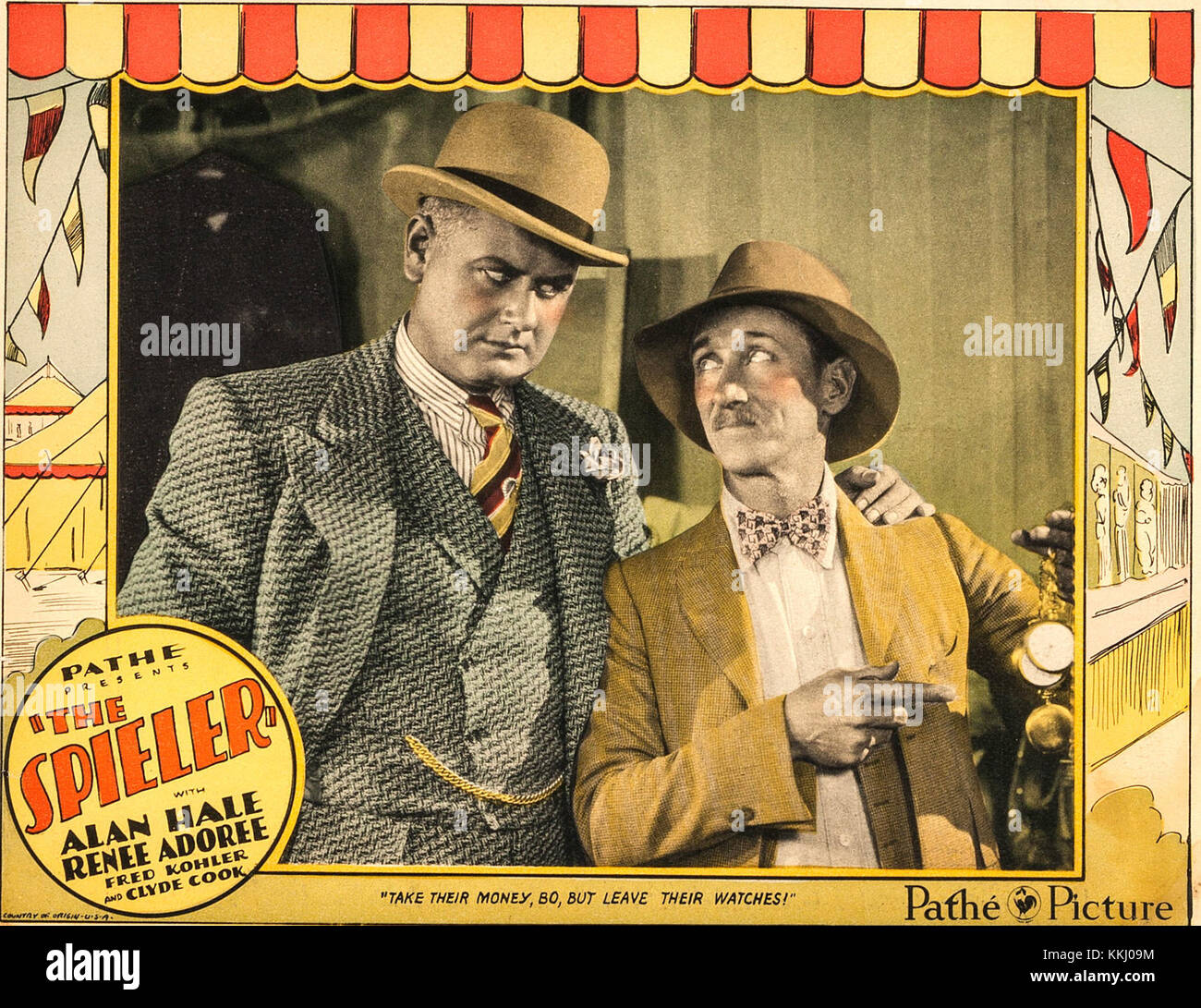 A lobby card featuring a promotional image for the film *The Spieler ...