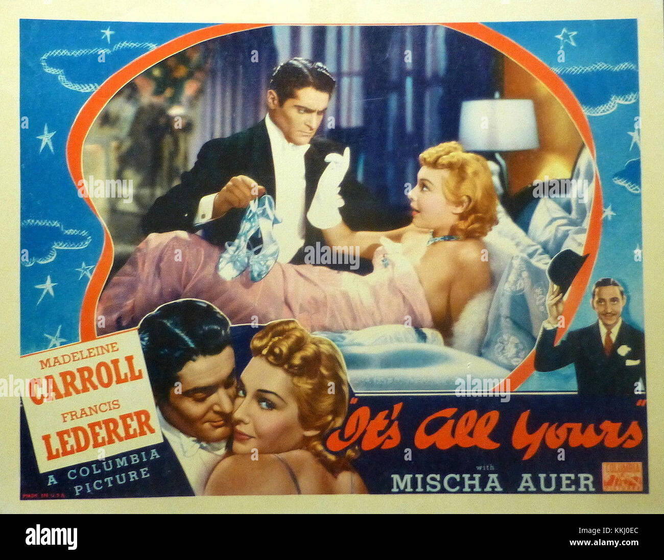 The lobby card for the 1936 film *It's All Yours* features a ...