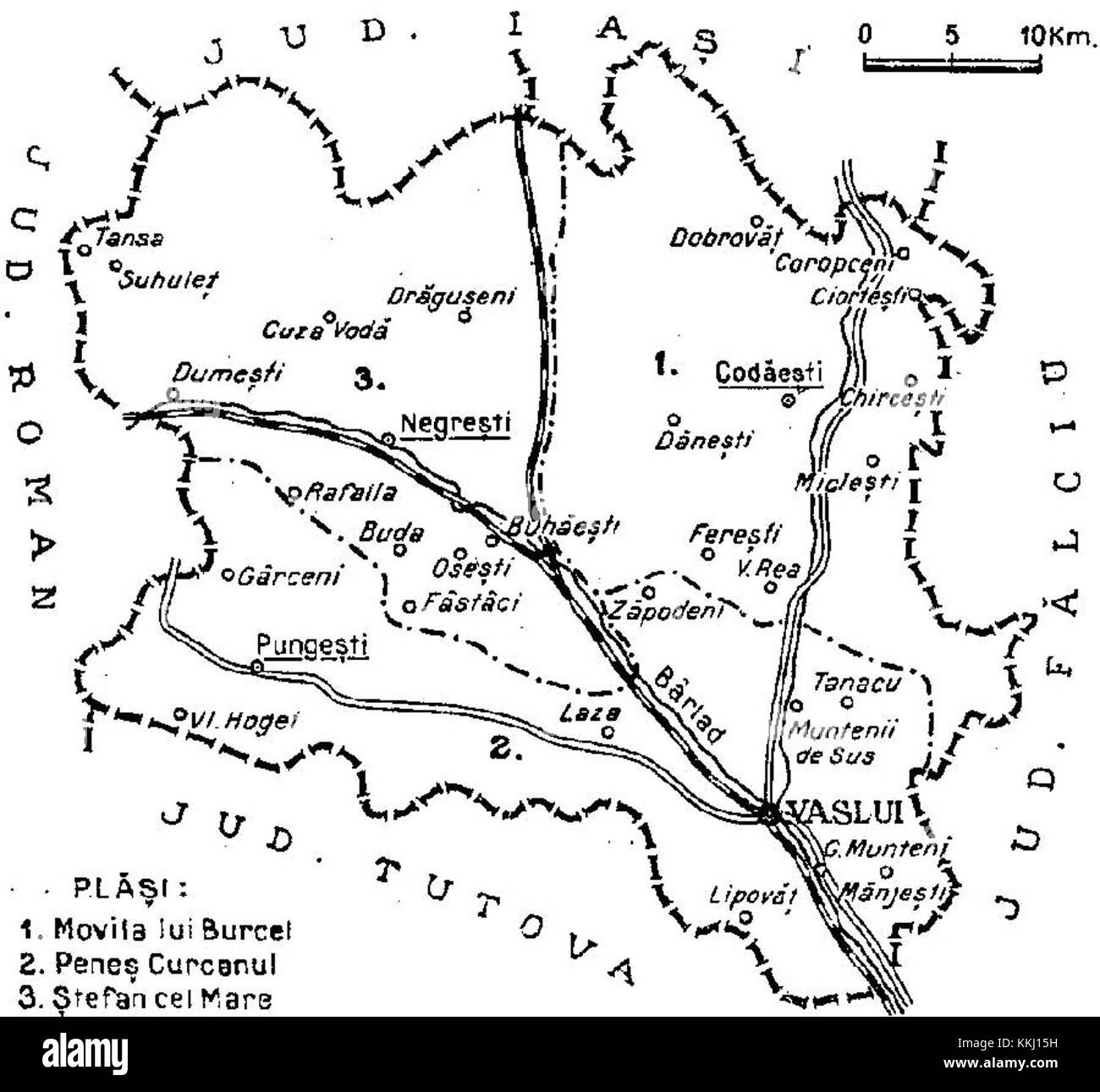 Map from 1938 depicting the administrative boundaries and settlements ...