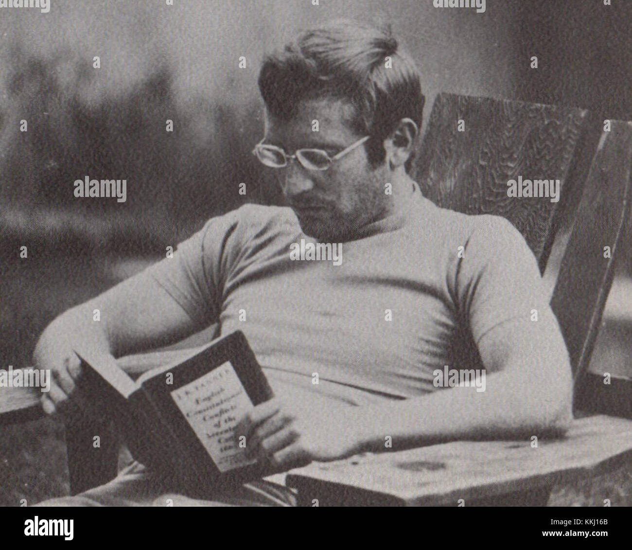 Shimer College student reading JR Tanner 1973 Stock Photo - Alamy