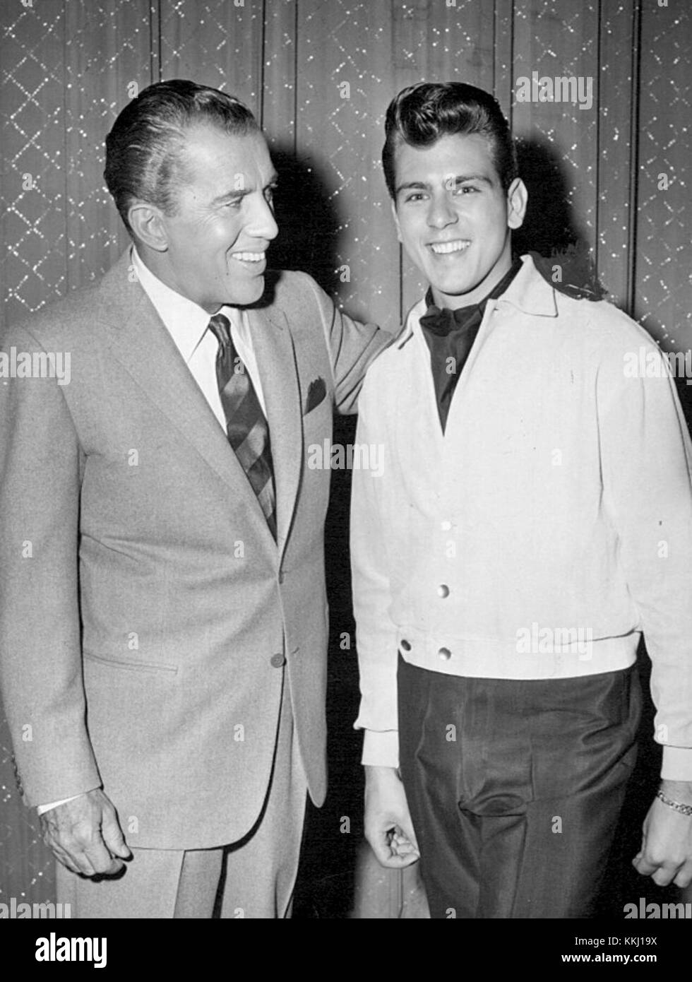 This image captures Fabian performing on *The Ed Sullivan Show* in 1959 ...