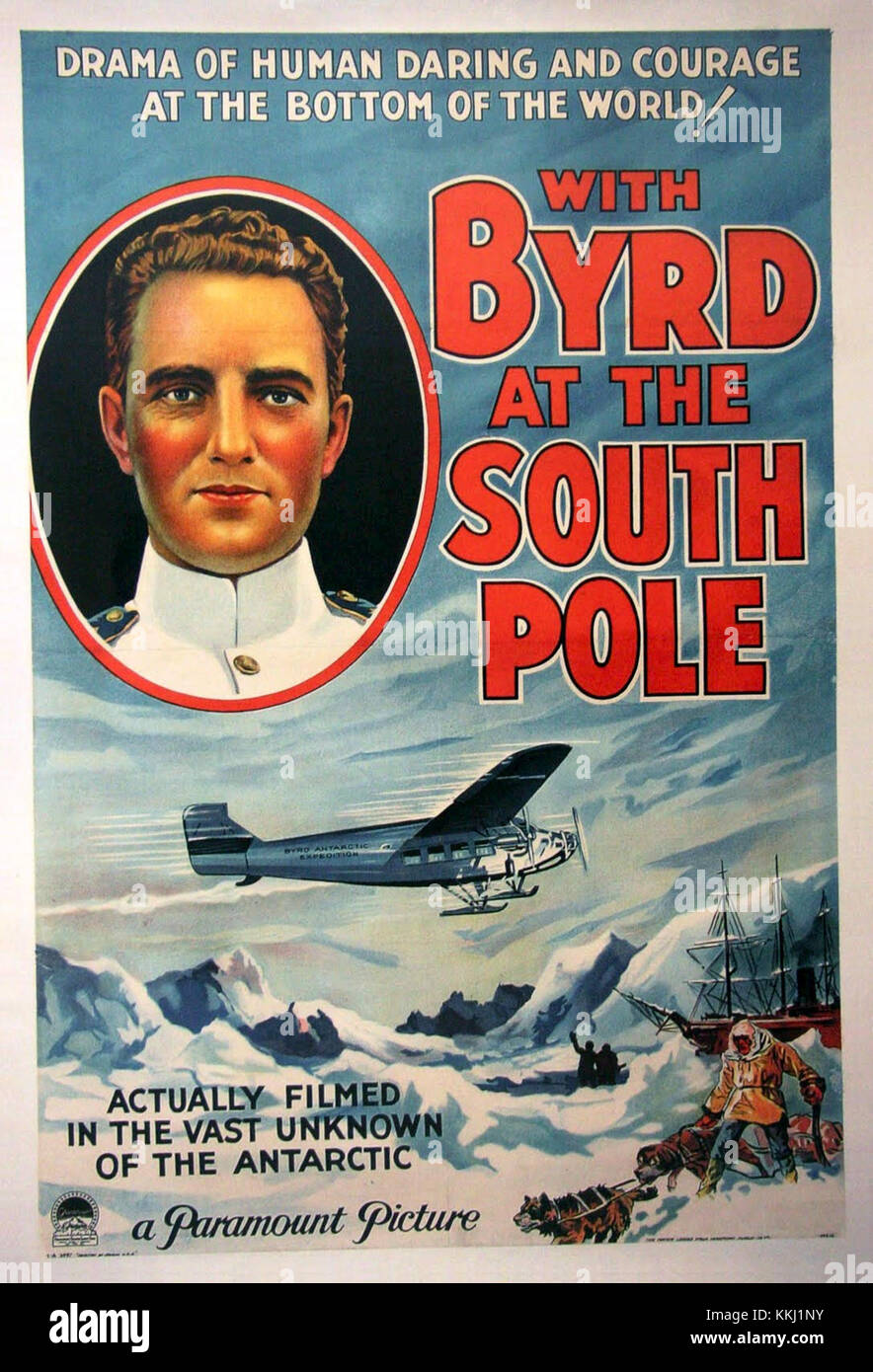 A poster from the 1930 expedition film 'With Byrd at the South Pole ...