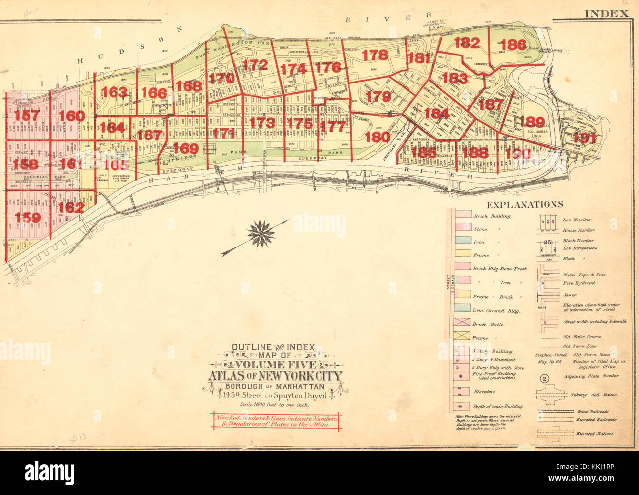 This historical map index from 1925 illustrates the Bromley Manhattan ...