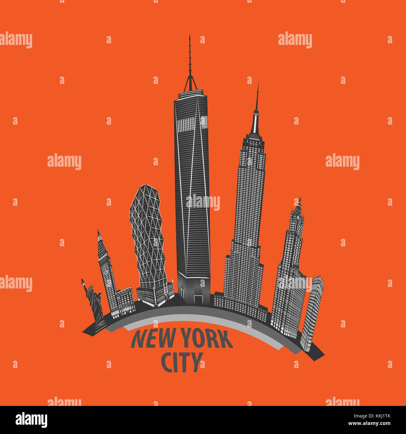 Buildings of New York city. Vector Stock Vector Image & Art - Alamy