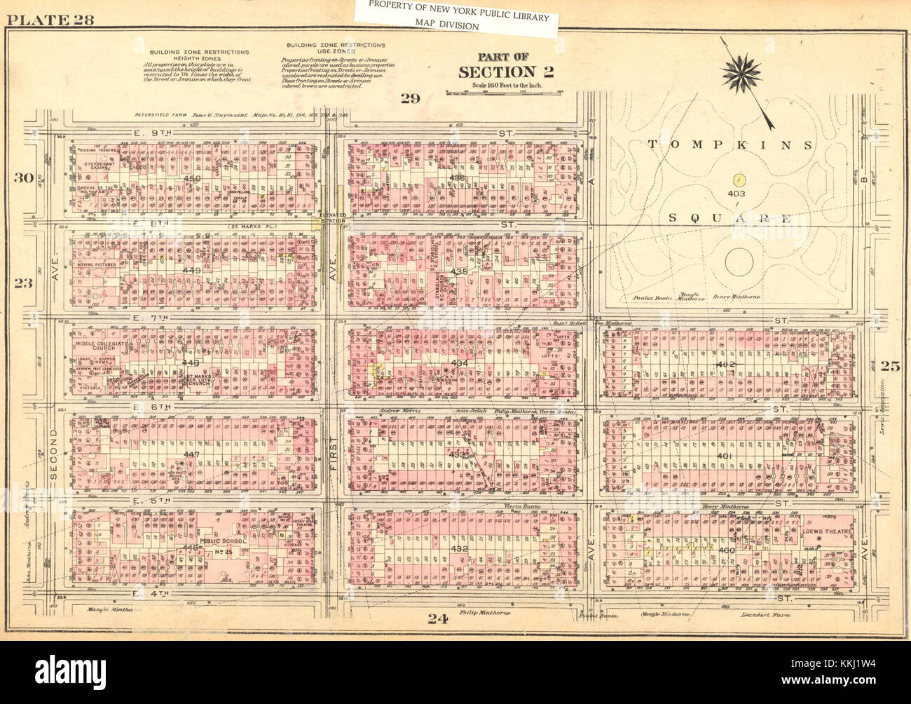The Bromley Manhattan Plate 028, published in 1925, is a detailed map ...