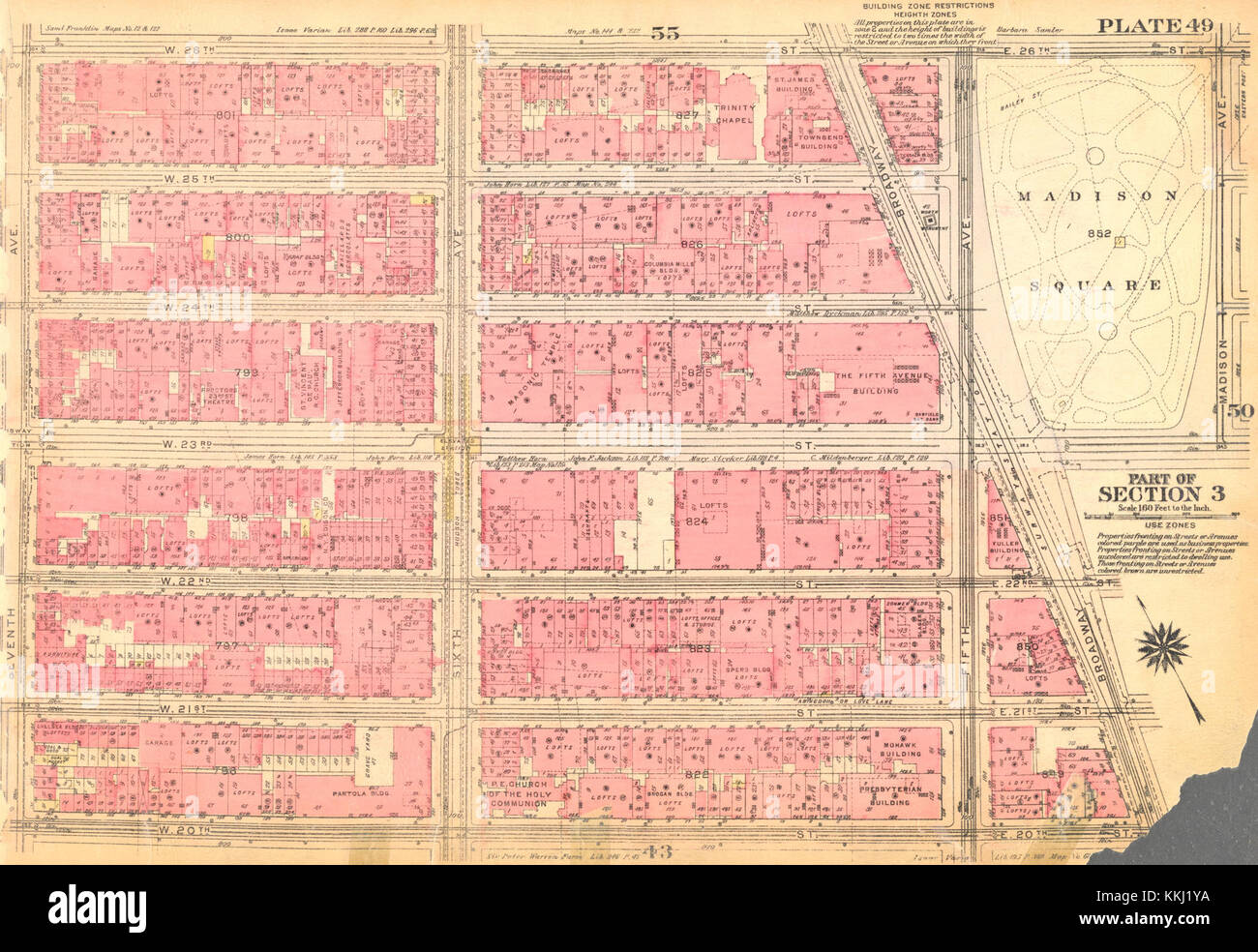 The Bromley Manhattan Plate 049, published in 1925, is a historical ...