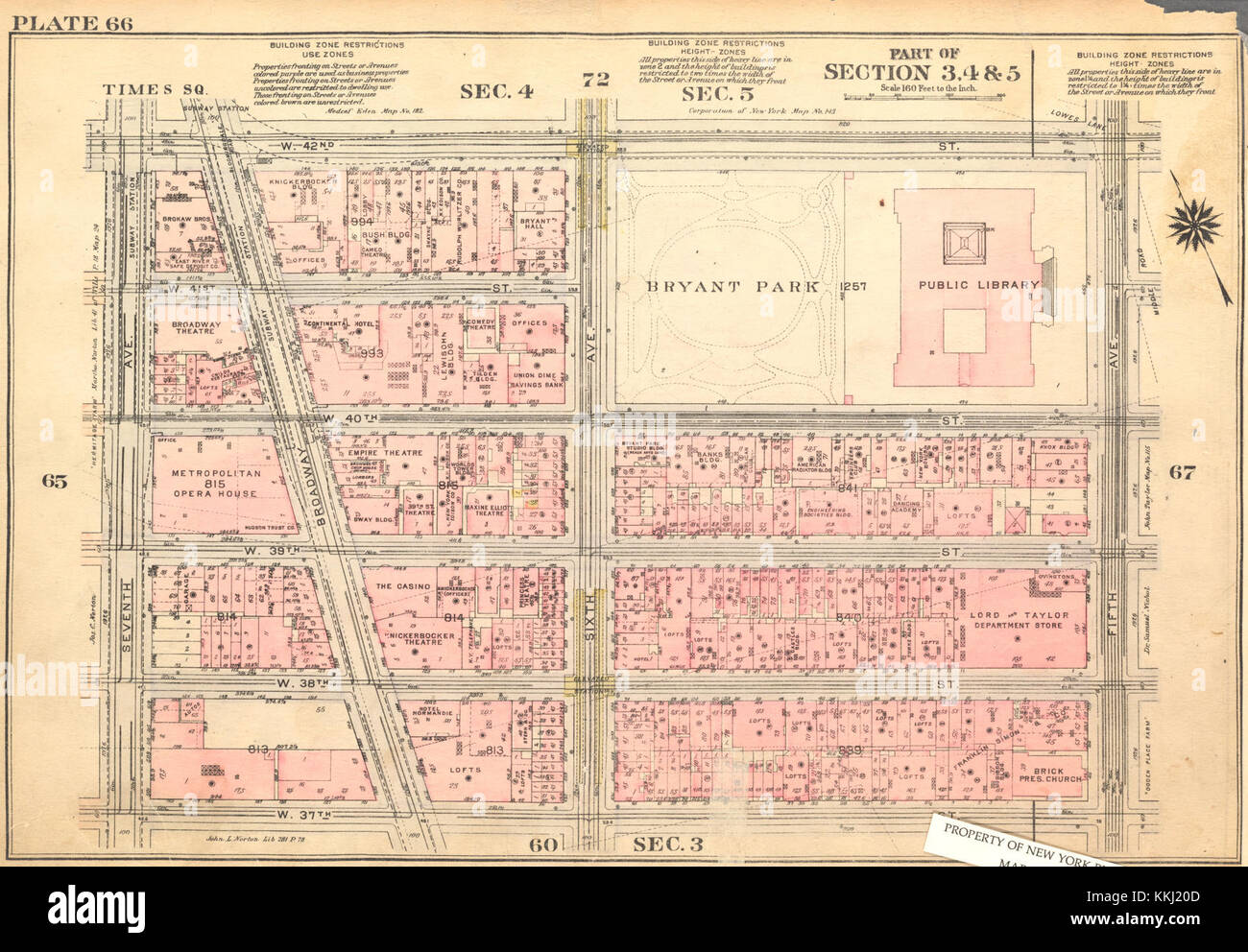 This plate from the Bromley Manhattan series, published in 1925 ...