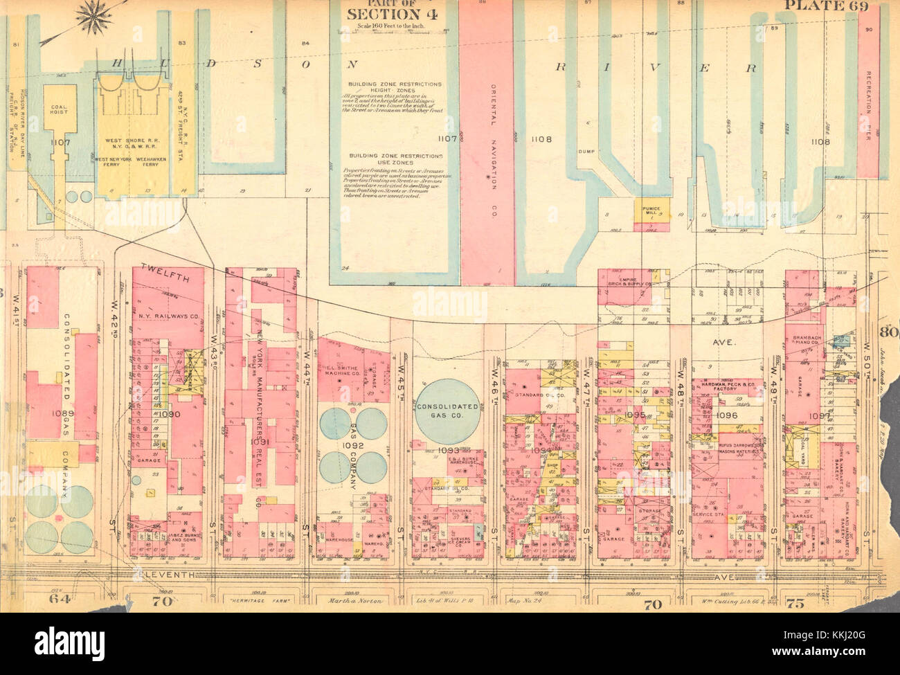 Bromley Manhattan Plate 069, published in 1925, is an early 20th ...