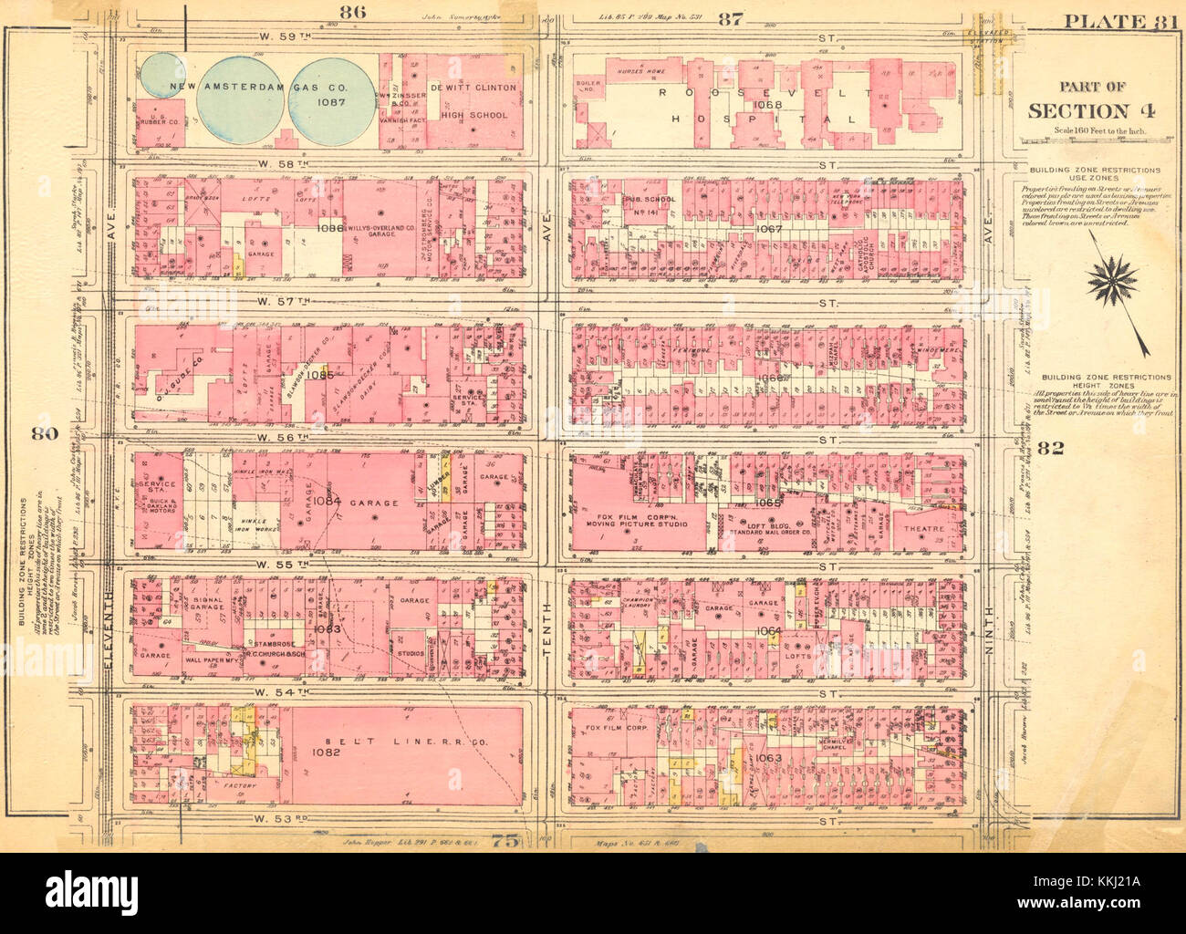 The Bromley Manhattan Plate 081, published in 1925, is a historical ...