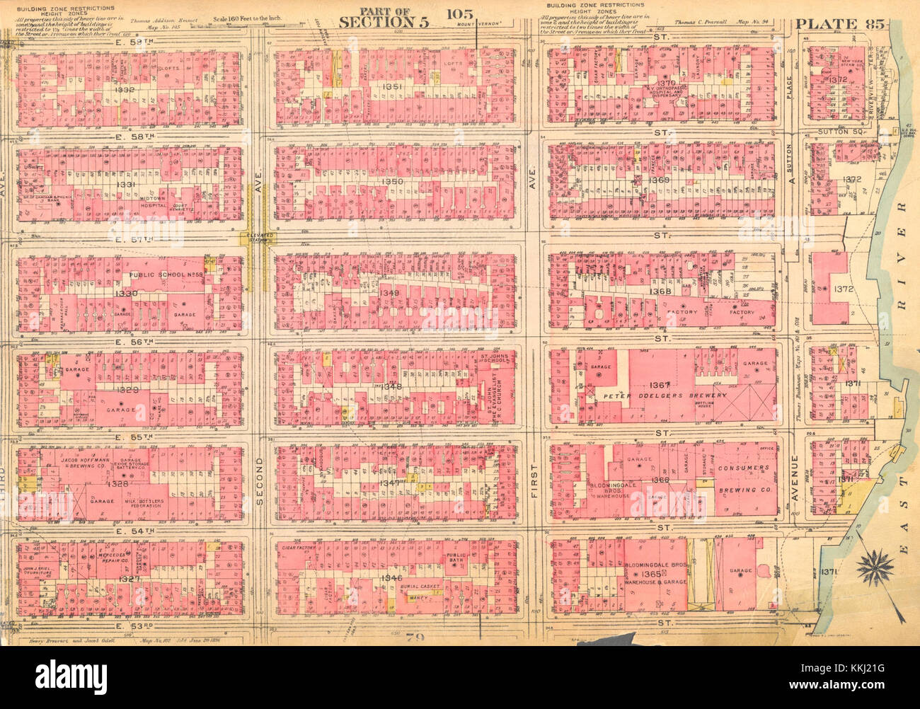 The Bromley Manhattan Plate 085, published in 1925, is a map or ...