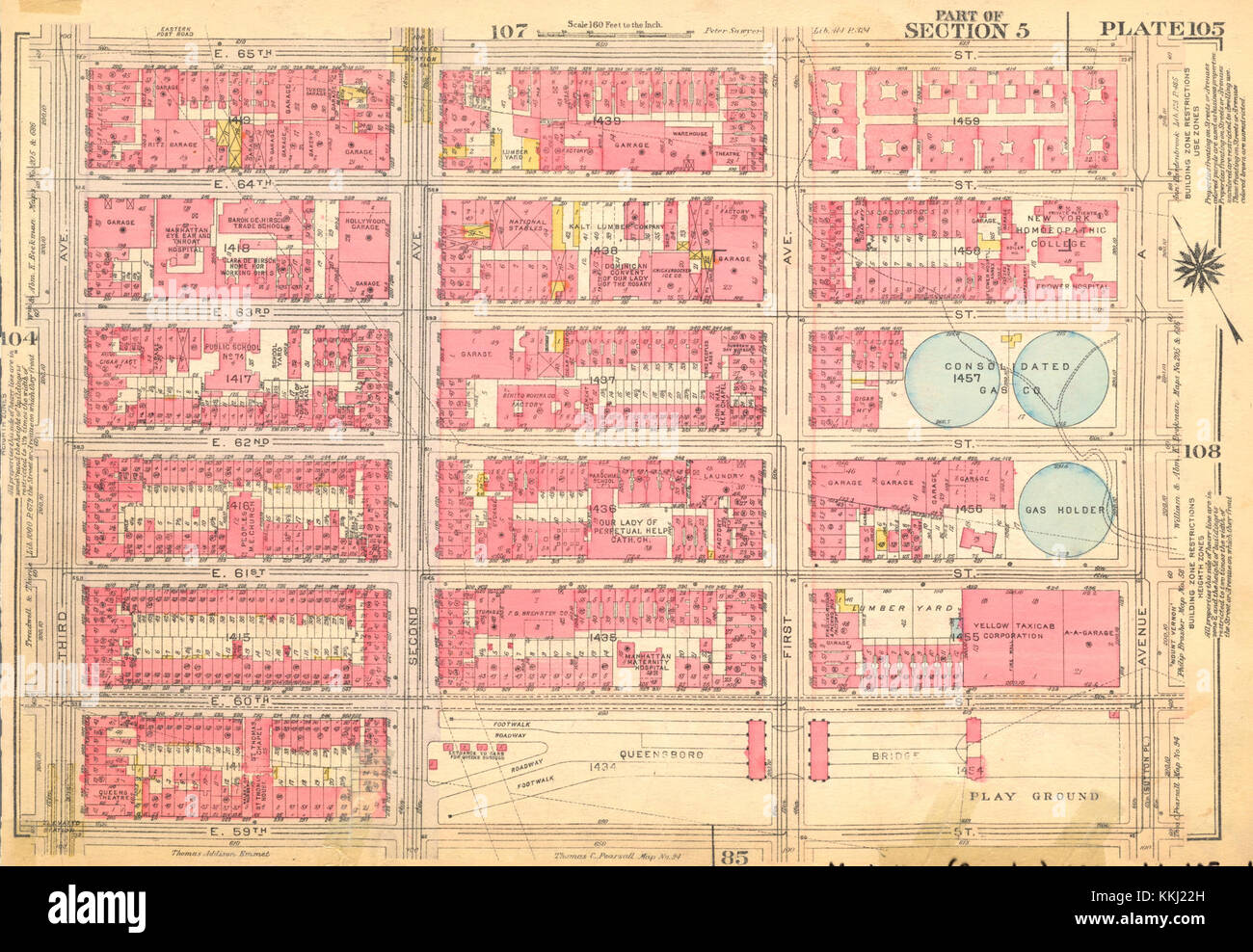 Bromley Manhattan Plate 105, published in 1925, is an illustrative map ...