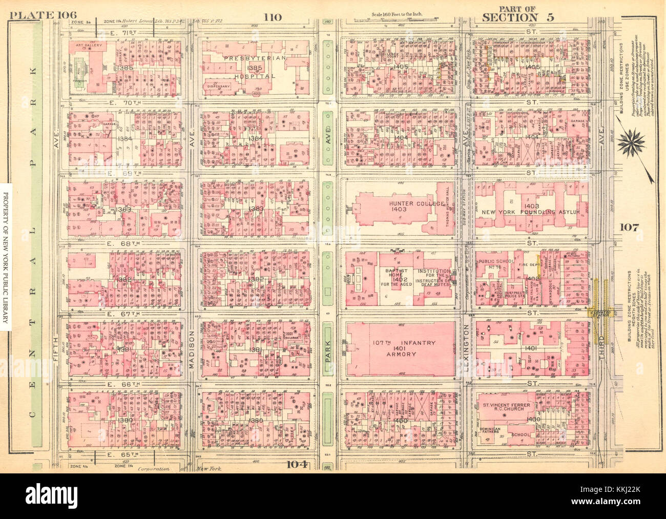 The Bromley Manhattan Plate 106, published in 1925, is a historical map ...