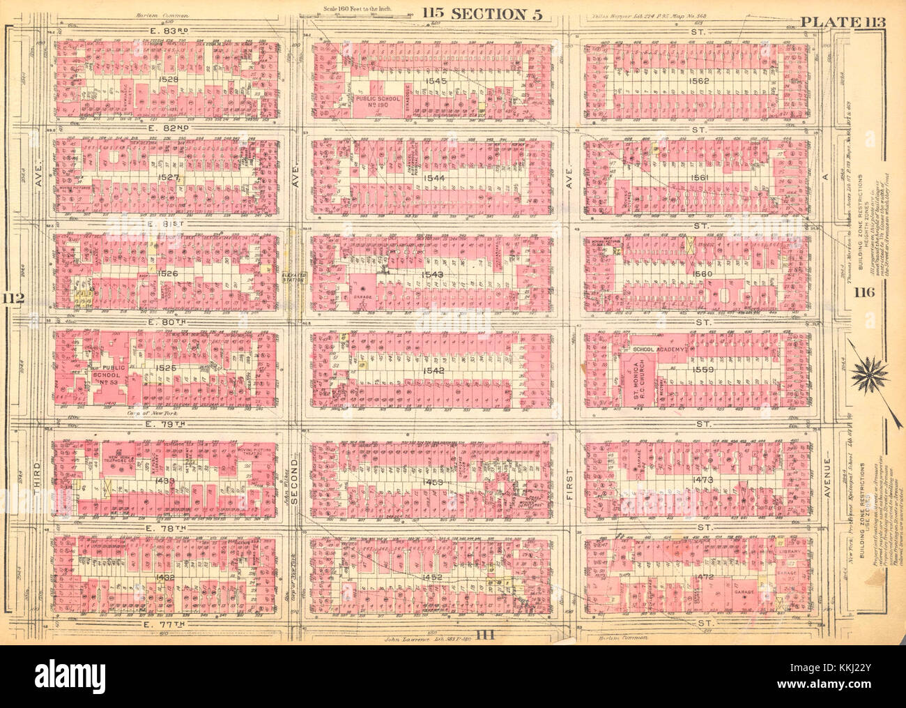 Bromley Manhattan Plate 113 publ. 1925 Stock Photo - Alamy