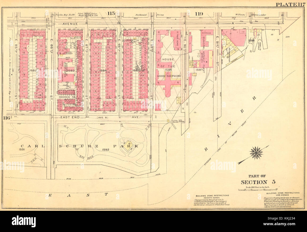 Bromley’s Manhattan Plate 117, published in 1925, is a detailed map ...