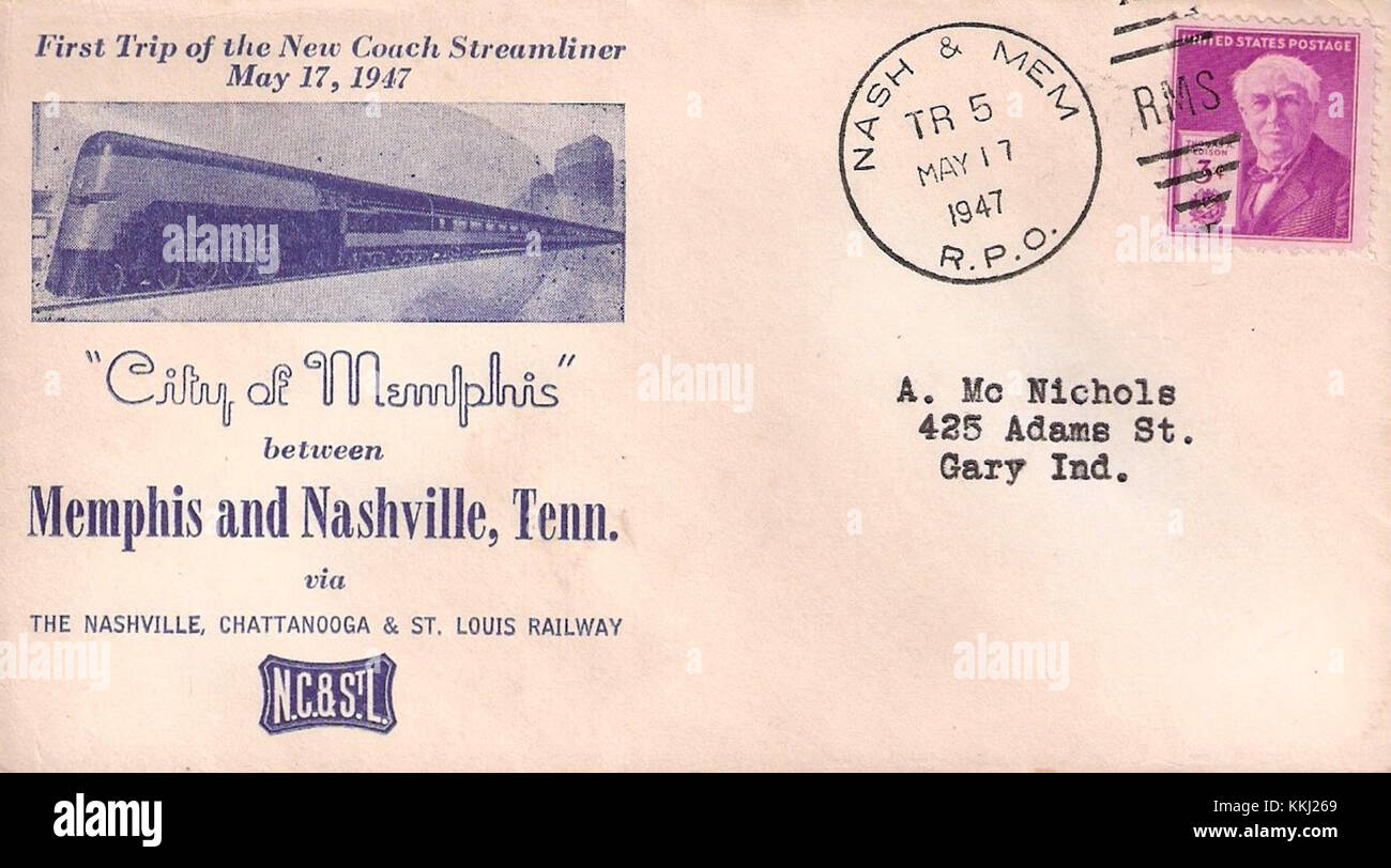 A vintage postcard from 1947 depicting the City of Memphis, Tennessee ...