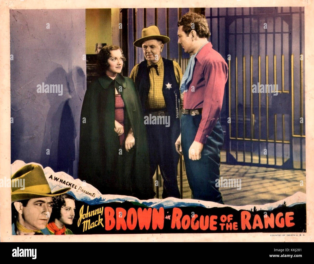 'Rogue of the Range' lobby card, a promotional piece for the 1936 film ...