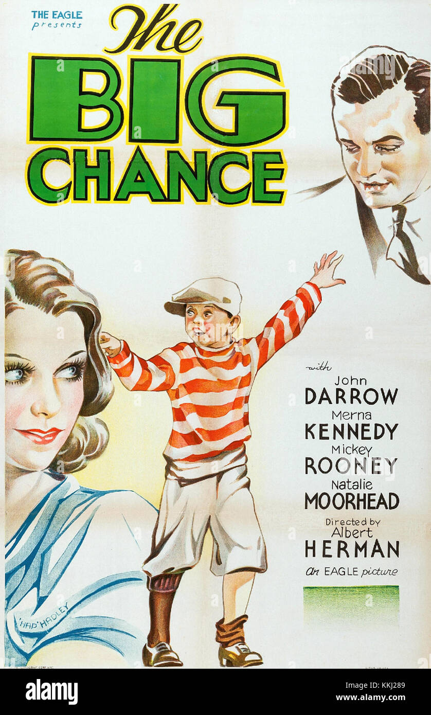 Big Chance is a film released in the early 20th century, with a poster ...